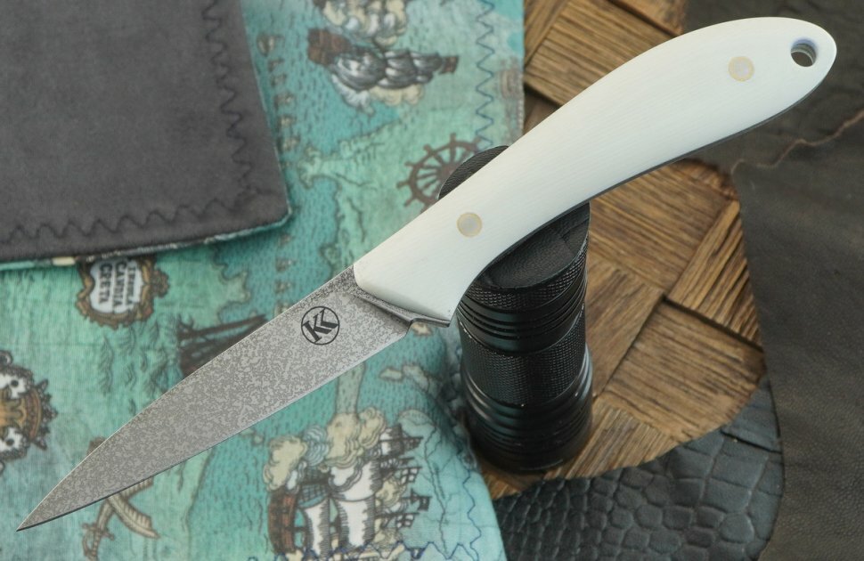 Нож Кирилла Козлова Хэнди-S, сталь VG-10, рукоять белый G-10