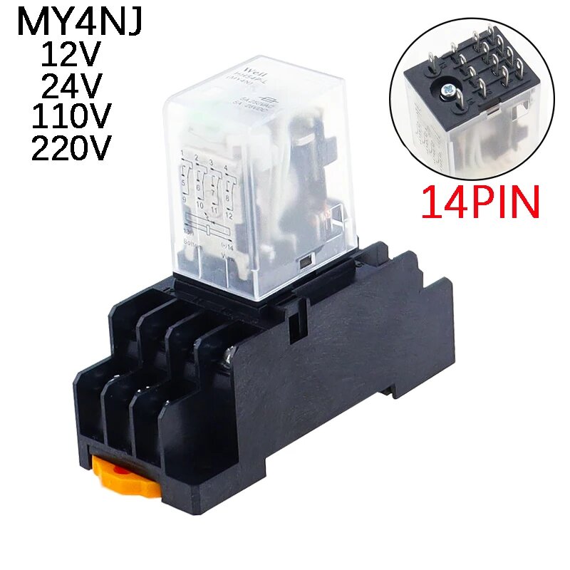 Реле HH54P MY4NJ PYF14A 220В 5А 14 контактов AC, 24V
