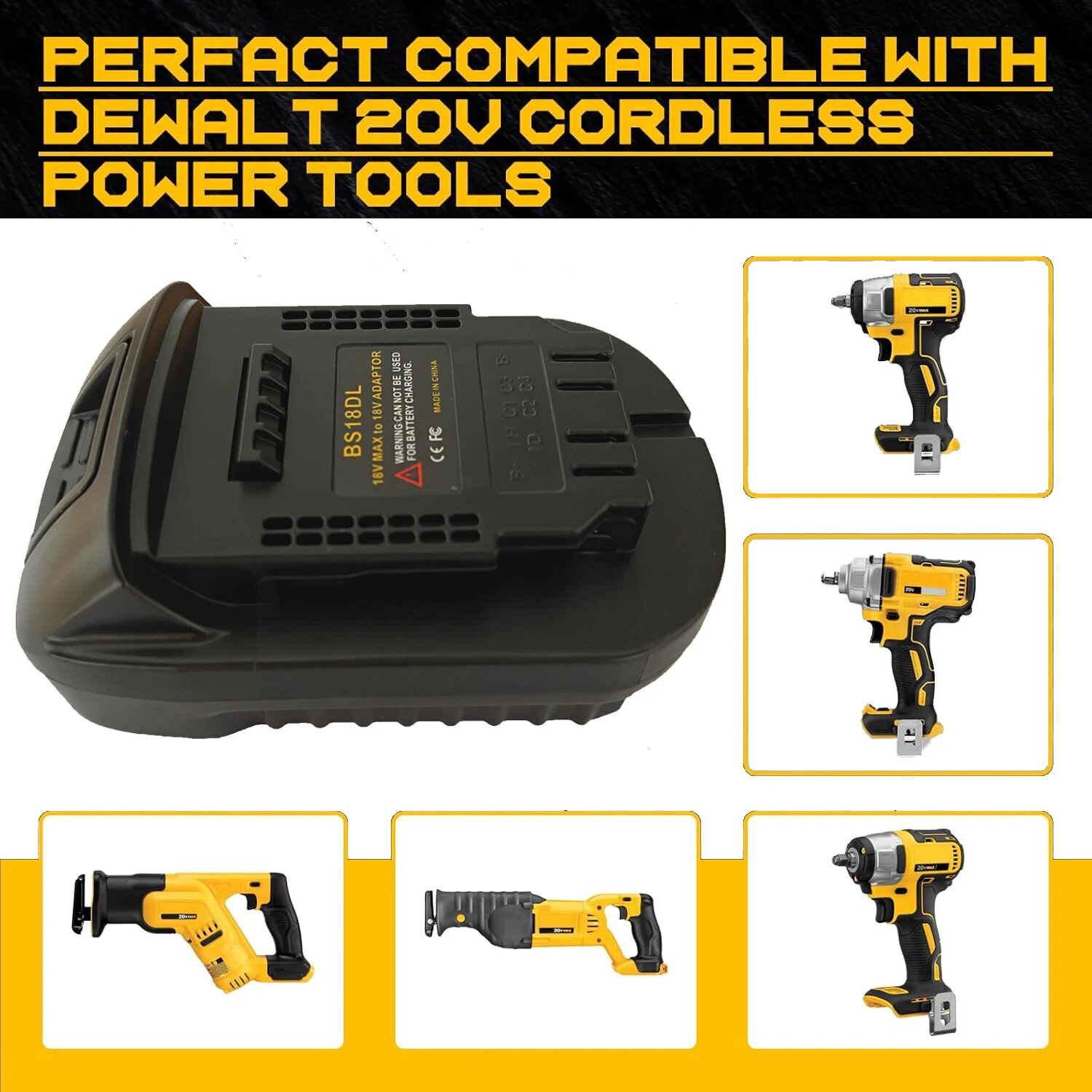 Адаптер Bosch 18В к Dewalt 18В/20В