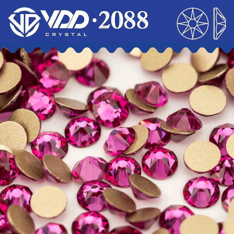 Стразы VDD 2088 Розовый Fuchsia SS16 (1440шт)