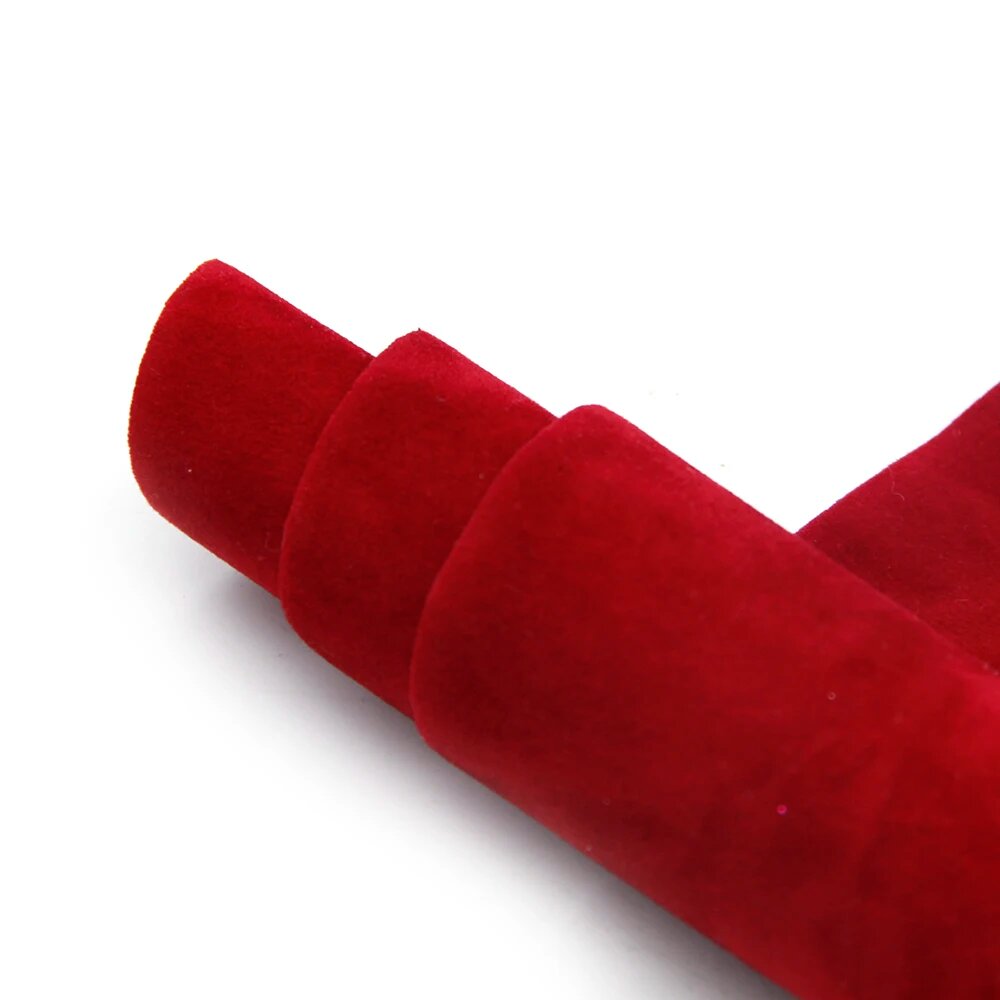 Бархатная хлопковая ткань David accessories Красный, 20x33cm, 18