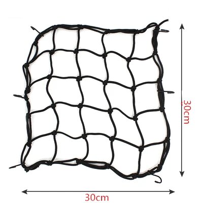 Черная грузовая сетка 30x30 см для багажа мотоцикла