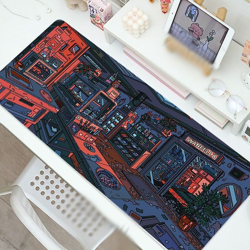 Коврик для мыши Cyberpunk "Каваи", игровой, нескользящий, 40 x 90 см