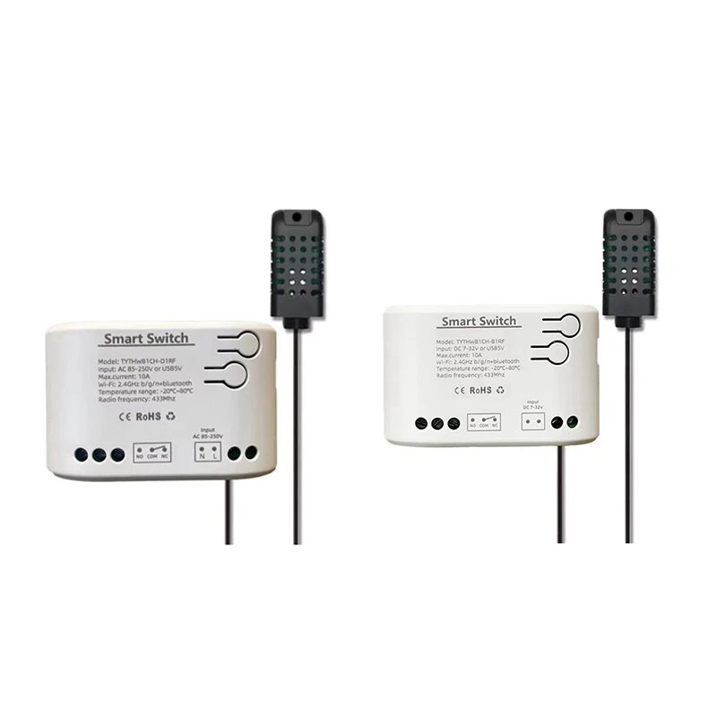 ABZZ-Tuya Smart Life Wi-Fi переключатель реле мониторинг температуры и влажности термостат датчик пассивный сухой контакт