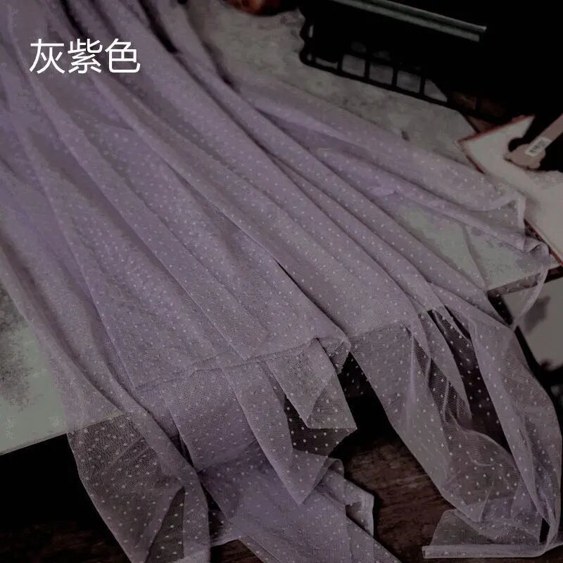 Кружевная тюлевая сетка 160см, полиэстер/нейлон, 41 цвет Сиреневый, Dusty purple
