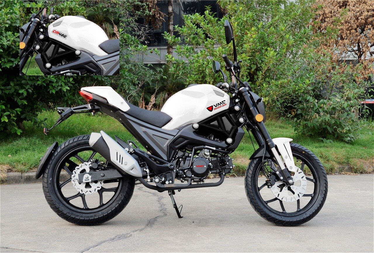 Мопед VMC Vento Monster серия Y1250 белый (125(49) куб. см, 8,5 л. с, колеса 17’’)/схож Ducati Monster