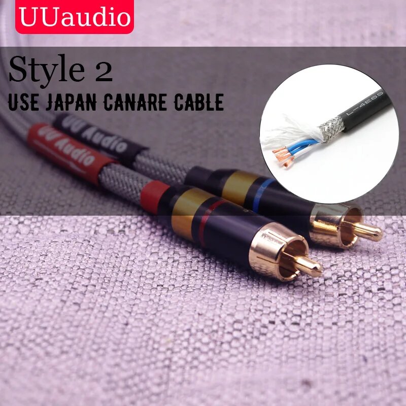 AUSIK RCA кабель аудио 0,2/0,5/1/1,5 м черный Style 2, 0.2m