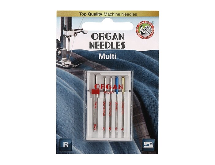 Набор игл ORGAN Multi для бытовых швейных машин упаковка 5 игл