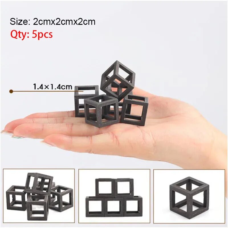 Черный укрытие для аквариума Fine Cube 5pcs