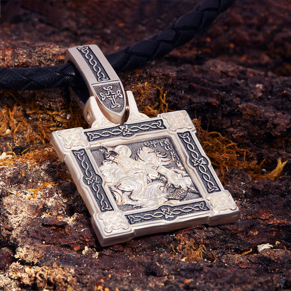 Иконка, серебро, 925 проба, чернение