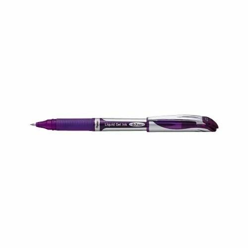 Ручки гелевые Pentel "EnerGel", диаметр 0,7 мм, Фиолетовые чернила, 12 шт