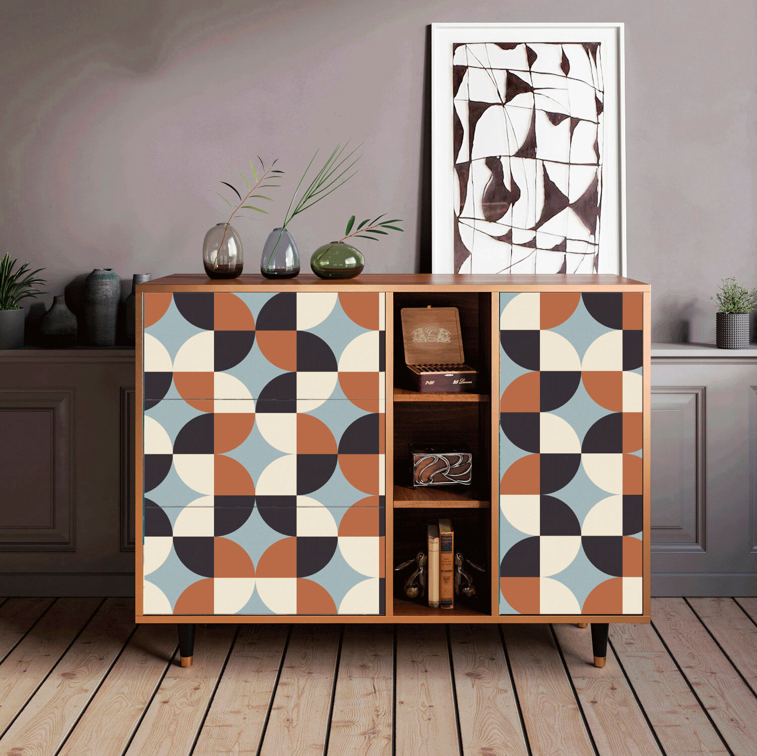 Комод - STORYZ - BS2 Brown Sensation, Разер - 125 x 97 x 48 см , Цвет корпуса - Орех