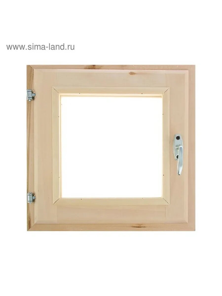 Эстетичное двойное окно из липы 40x40 см