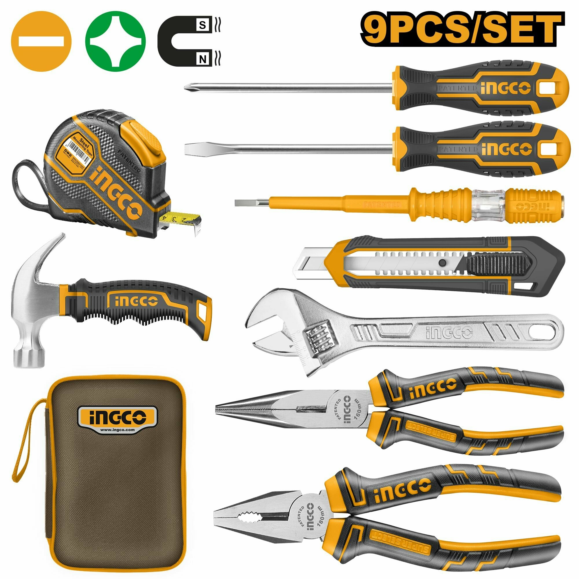 Набор ручного инструмента INGCO HKTH20809