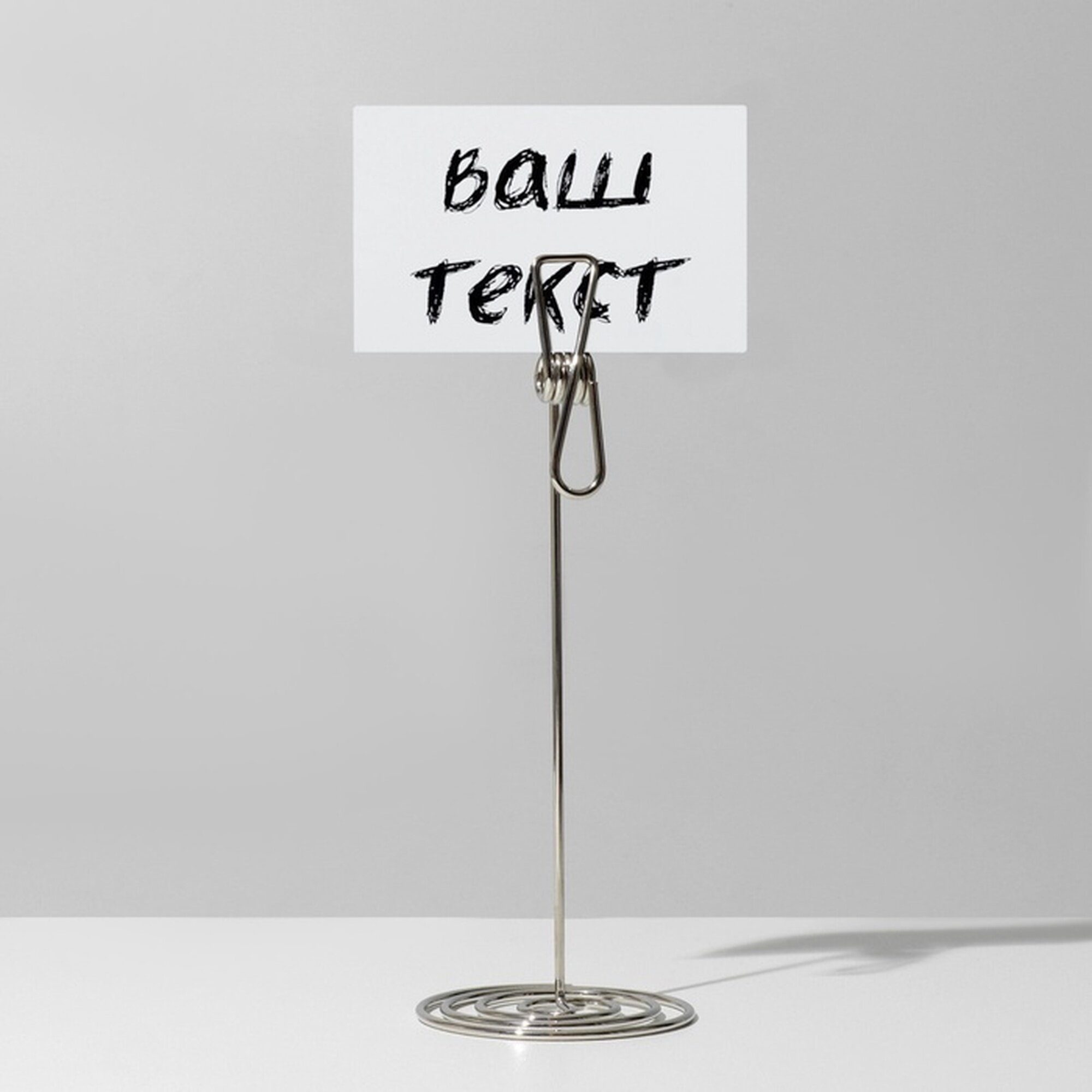 Ценникодержатель с зажимом «Прищепка», 5,5×5,5×15 см, цвет серебро