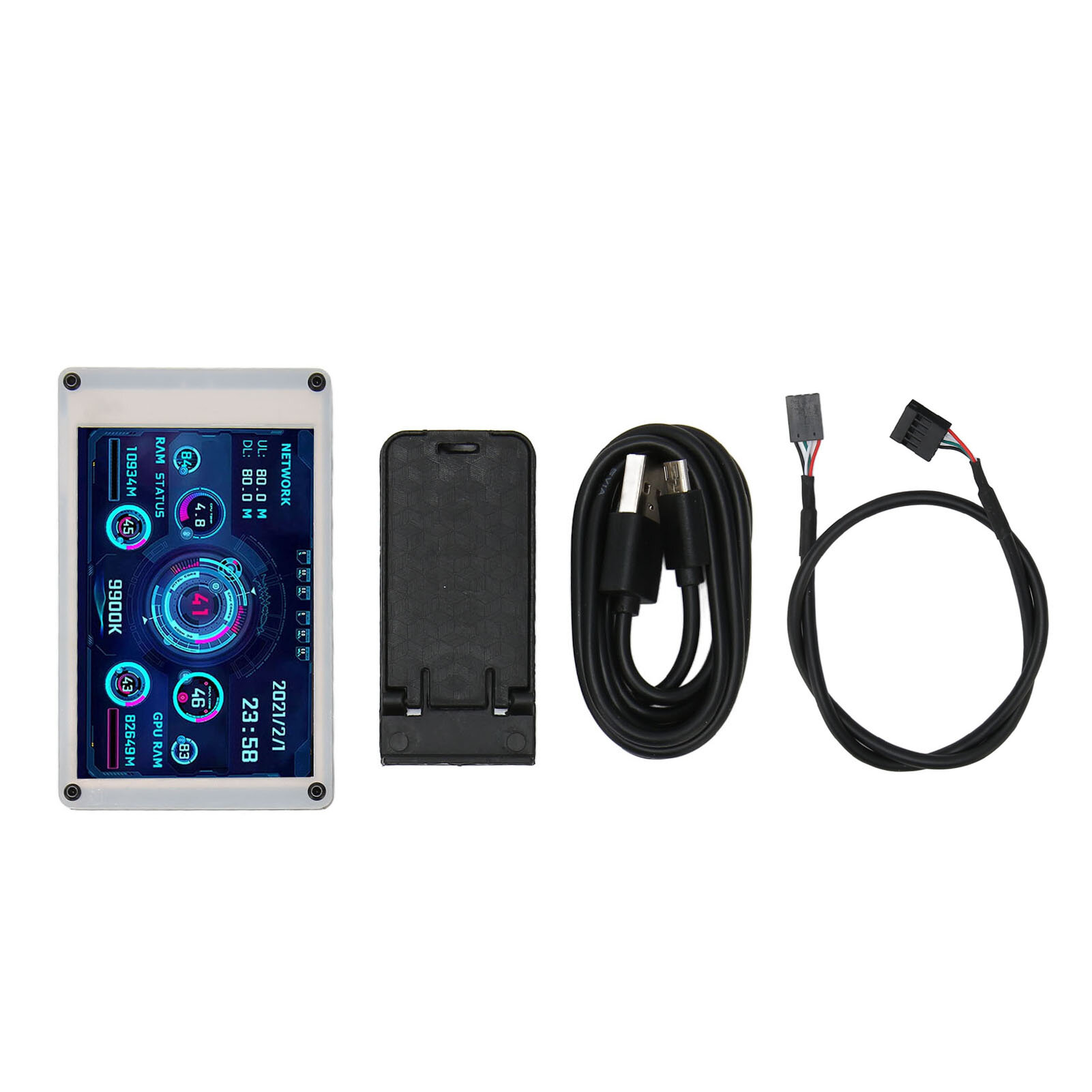 3,5-дюймовый монитор температуры компьютера, двойной USB-дисплей для ПК, сенсорная панель дисплея для AIDA64 ПК, процессор, графический процессор, ОЗУ, HDD, монитор данных для RasPi для Linux