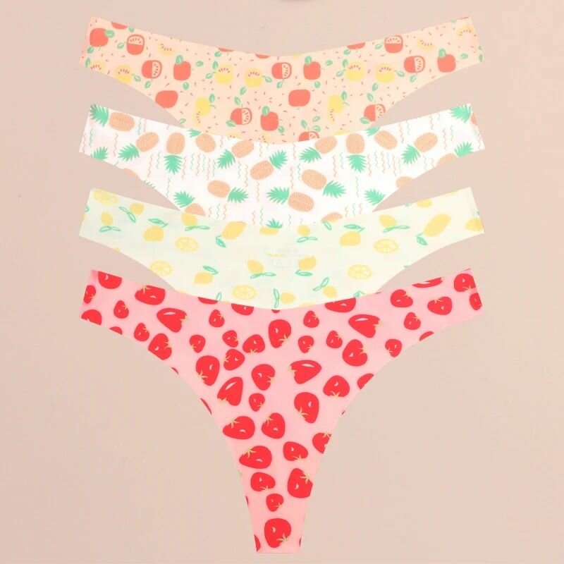 FINETOO Леопардовые стринги 4 шт.