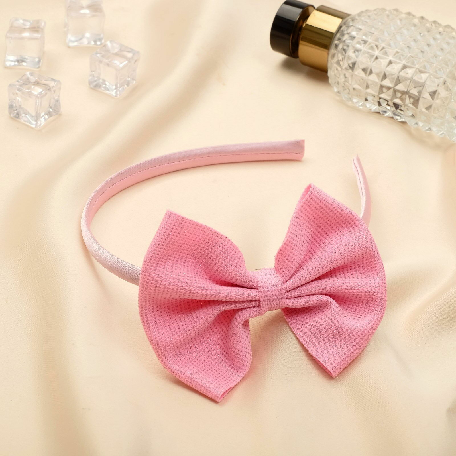 Ободок для волос "Малышка", блеск, 1 см, розовый, тематика праздника: выпускной в детском саду, 6 шт.