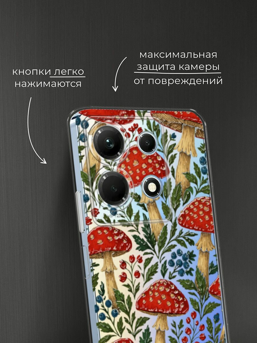 Чехол на Infinix Note 30 4G / Инфиникс Нот 30 4G с принтом Мухоморы — фото 1