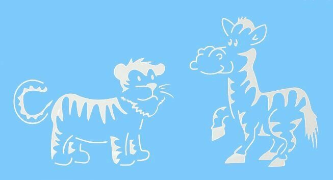 Трафарет Marabu Тигр и зебра, 15*30 см