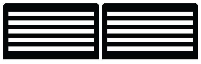 Дефлектор из оргстекла 5 полос ВАЗ 2104,2105,2107(на двухстороннем скотче) 2шт. в комплекте