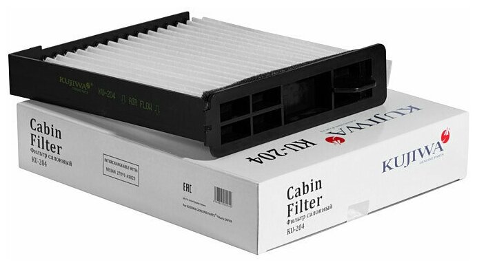 Фильтр салонный для Largus Ларгус, Duster 1 Дастер, Clio 3 Клио, Logan 1 Логан, Sandero 1 Сандеро, Clio 3 Twingo 2 NISSAN Almera G15 Альмера, Micra 3 - 4 NV200 Note E11 Terrano 3 D10 Террано KU204 KUJIWA 27891AX025