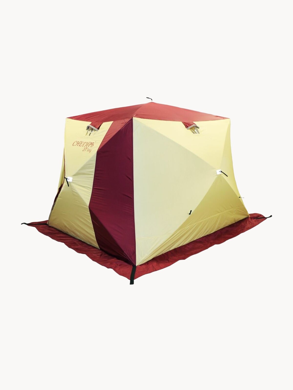 Палатка зимняя 4-местная Снегирь 3T Long для рыбалки, трехслойная