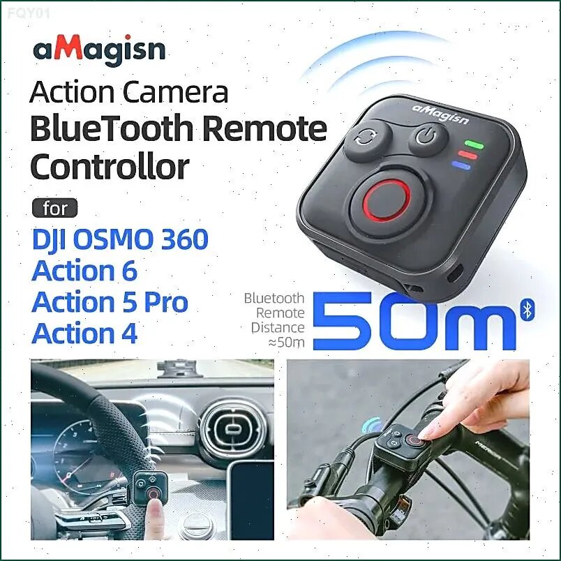 AMagisn Action Camera Bluetooth Remote Controller для DJI OSMO 360/Action 6/5 Pro/4, пульт с дальностью 50м