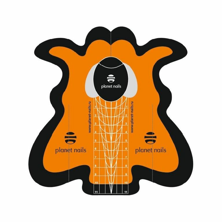 Planet Nails Формы для наращивания ногтей "Стилеты" , оранжевые 10 шт (19399)