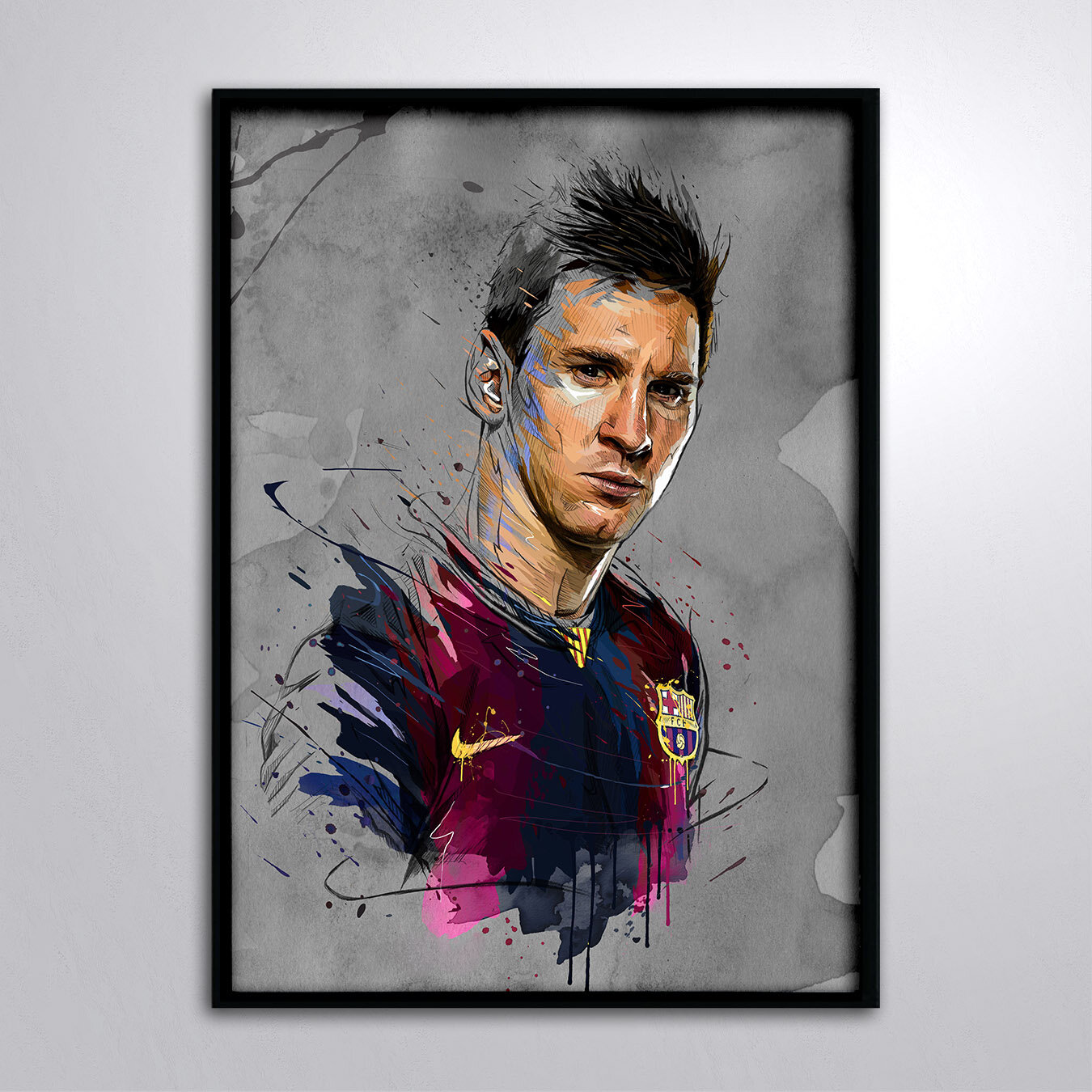 Постер без рамы/Картина на стену/Лионель Месси Барселона Lionel Messi (А2/420х594)