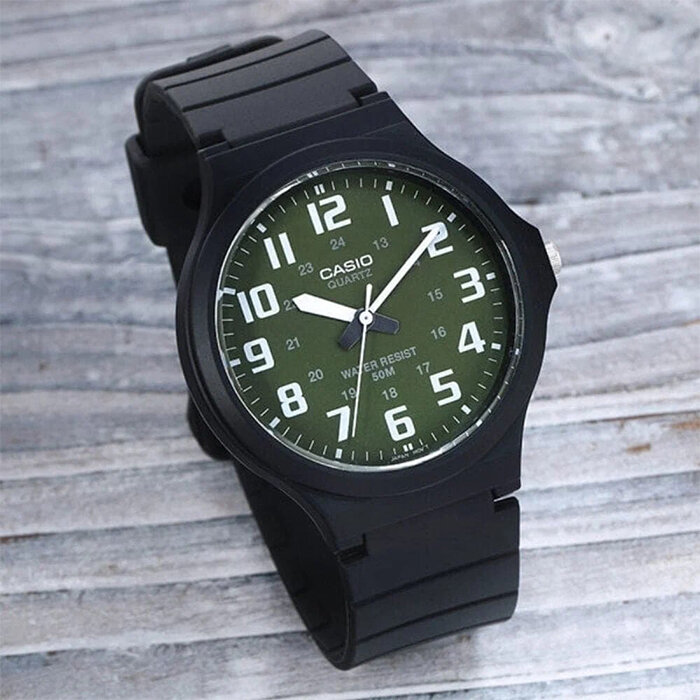 Наручные часы CASIO Collection, зеленый, черный — фото 1
