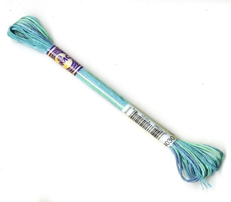 Мулине "DMC" Variation меланж 100% хлопок 8 м №4030 бирюзовый