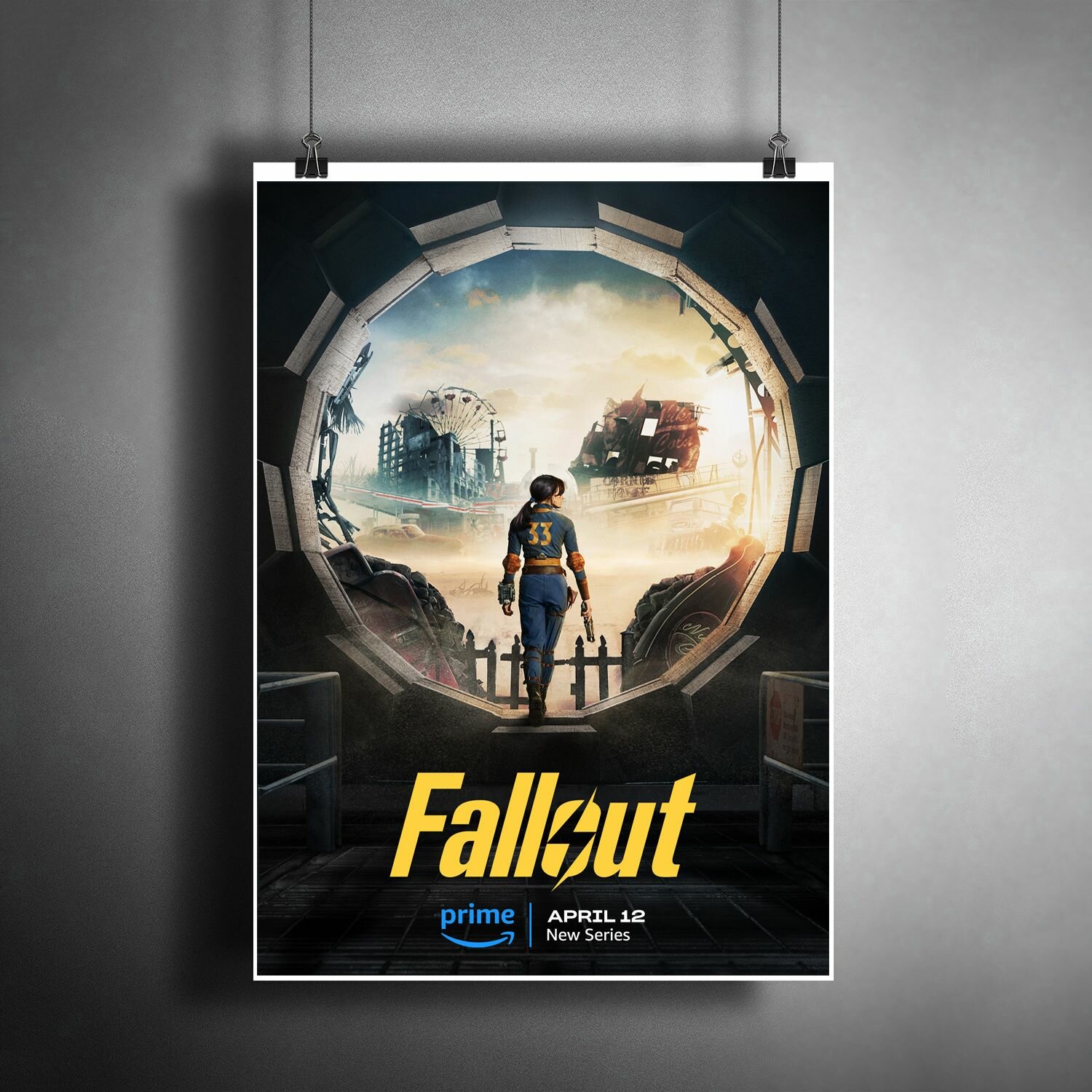 Постер плакат для интерьера "Сериал Фоллаут. Fallout." / Декор дома, офиса, комнаты, квартиры, детской A3 (297 x 420 мм)