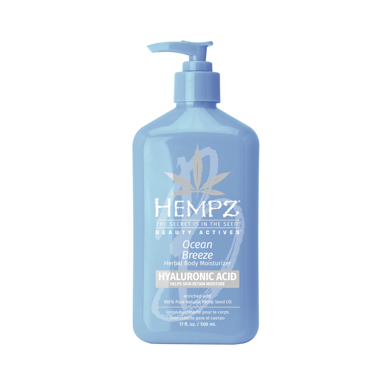 Hempz Beauty Actives Ocean Breeze Moisturizer - Молочко для тела с гиалуроновой кислотой Свежий ветер 500 мл