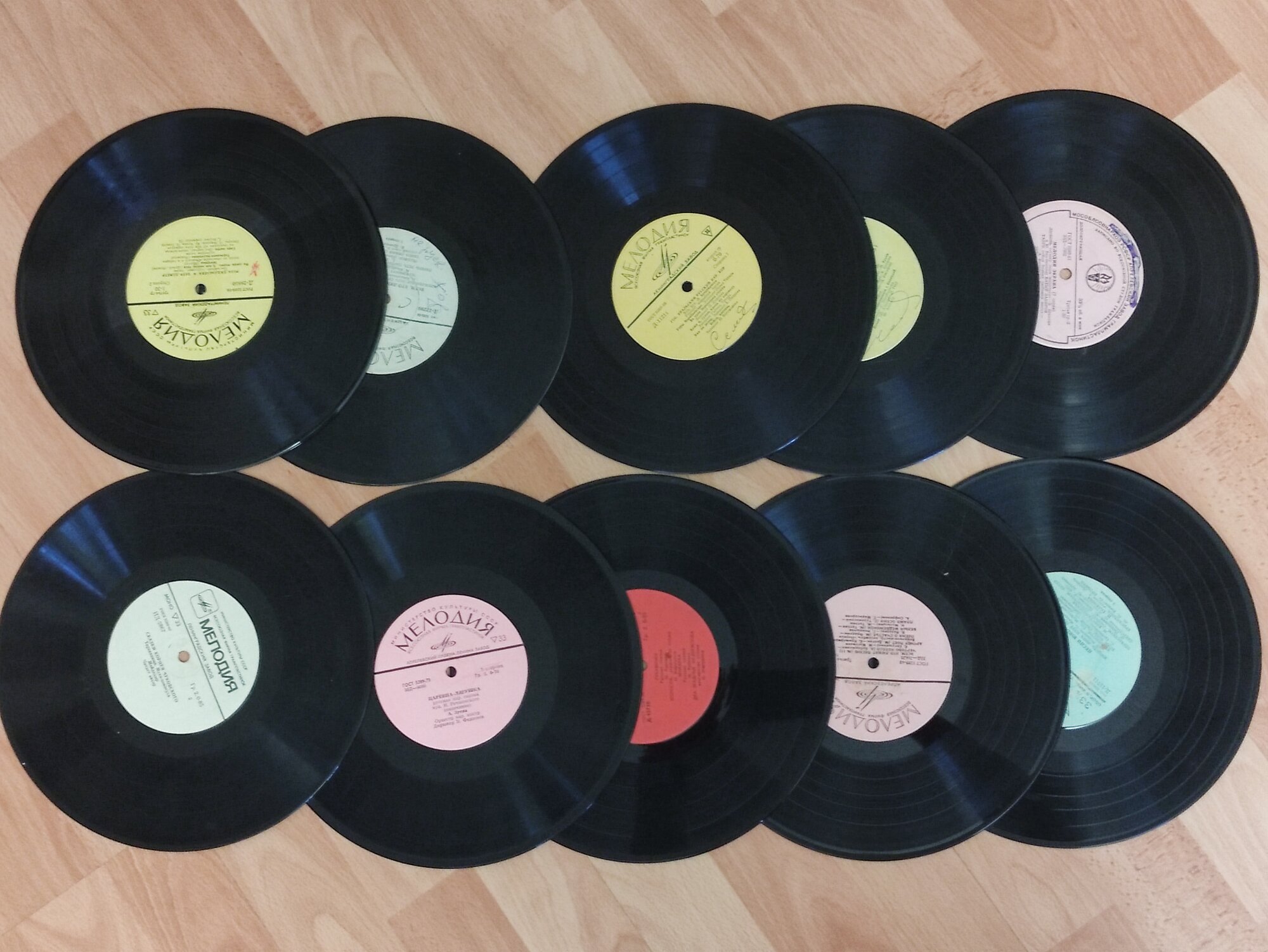 10 Виниловых пластинок 250 мм. для поделок и дизайна