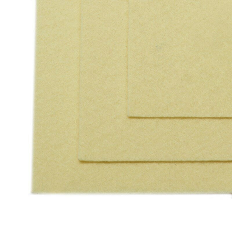 Фетр листовой жесткий 1мм (фетр для рукоделия) 20х30 см цв. топлёное молоко (10 листов)