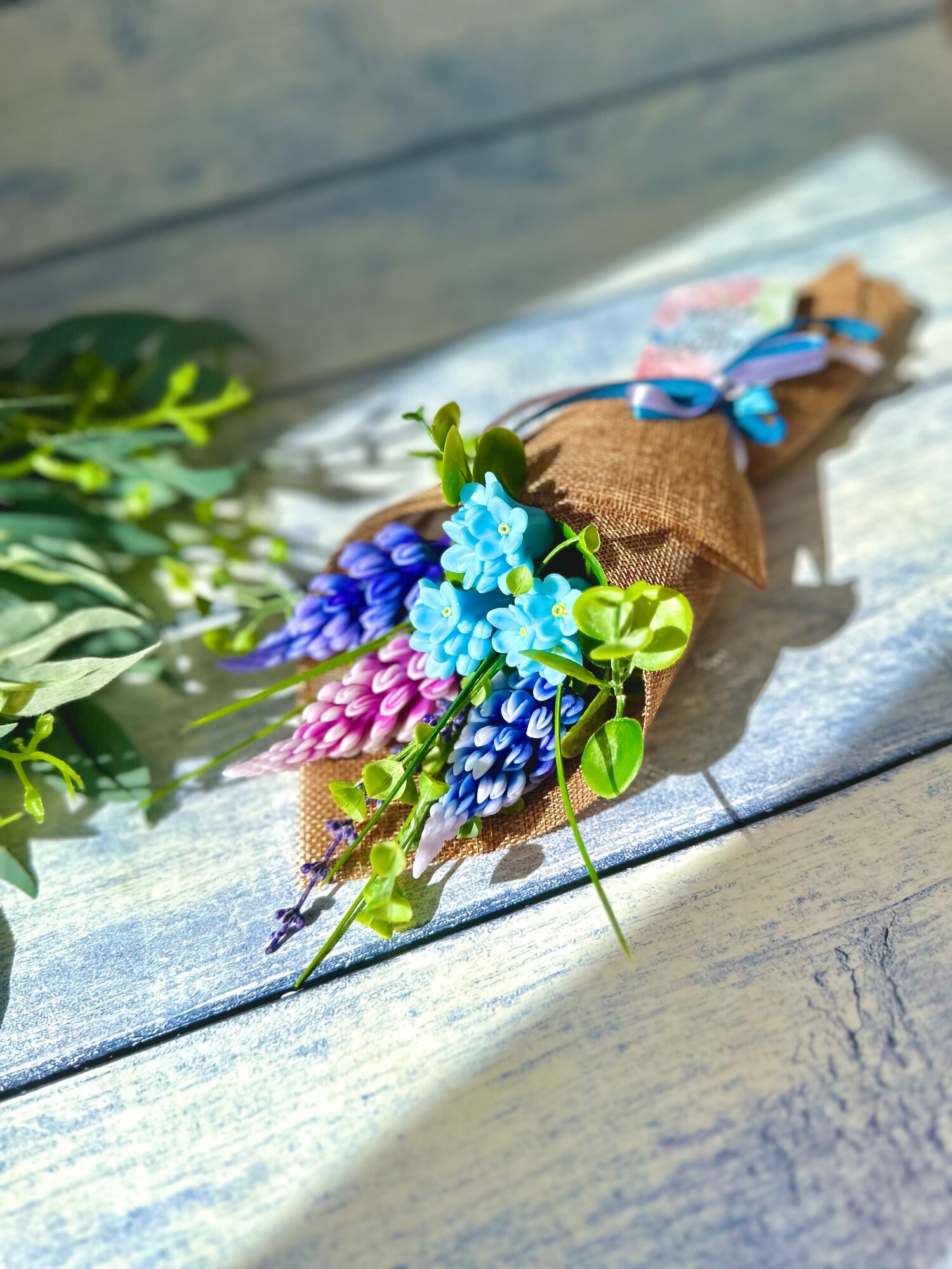 Мыло сувенирное ручной работы "Букет из луговых цветов" / Мини-букет на 8 марта, День рождения