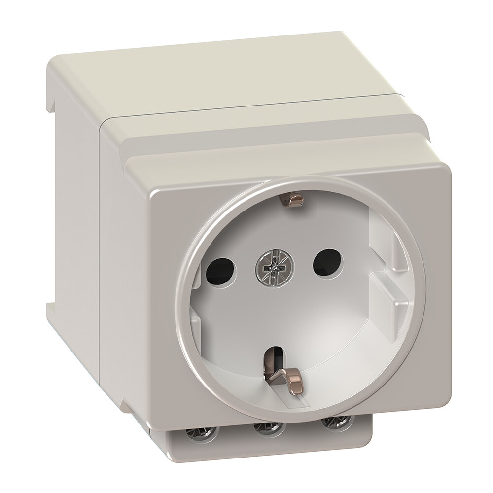 Розетка наружная КЭАЗ OptiDin, РА10-16-502Д, 16А, силовая