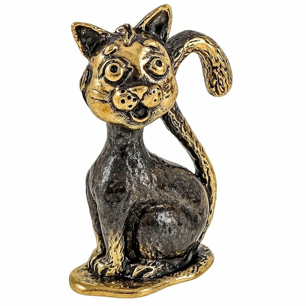 Фигурка из бронзы Кошка 3х2 см