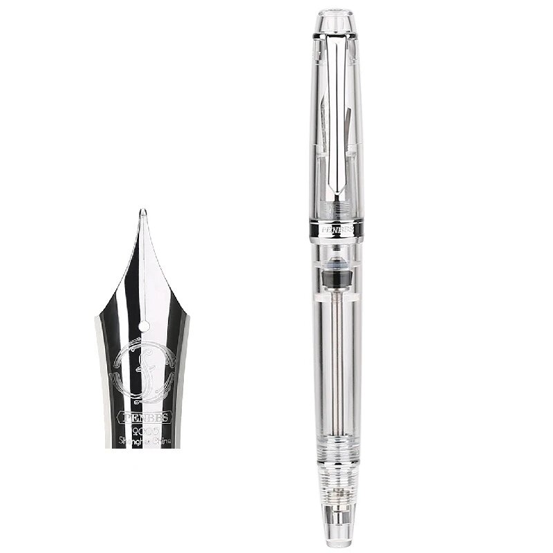 Перьевая ручка PENBBS 268 прозрачная иридиевая М Round ground F tip