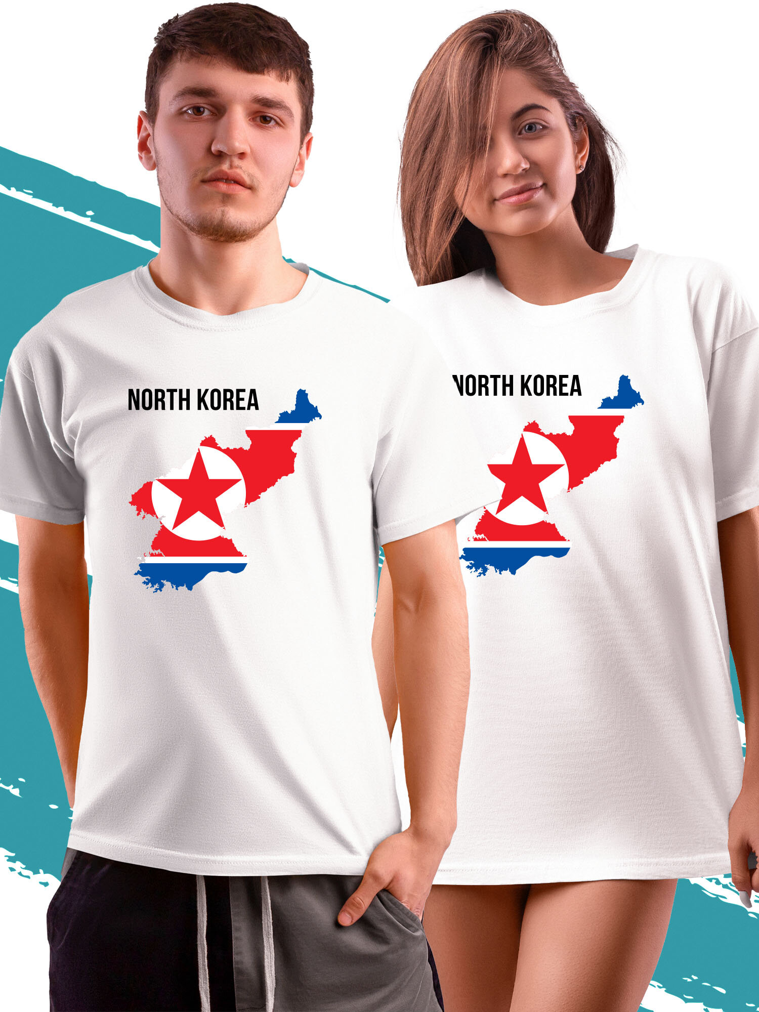 Футболка флаг Северной Кореи-North Korea