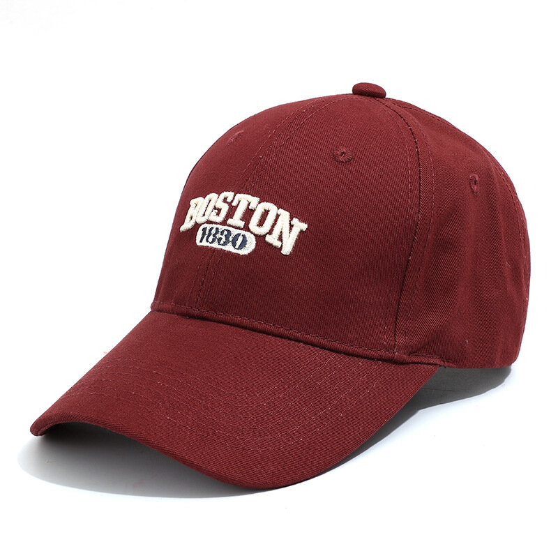 Кепка American Letter Cap, женская, винно-красная, регулируемая, с расширенными полями