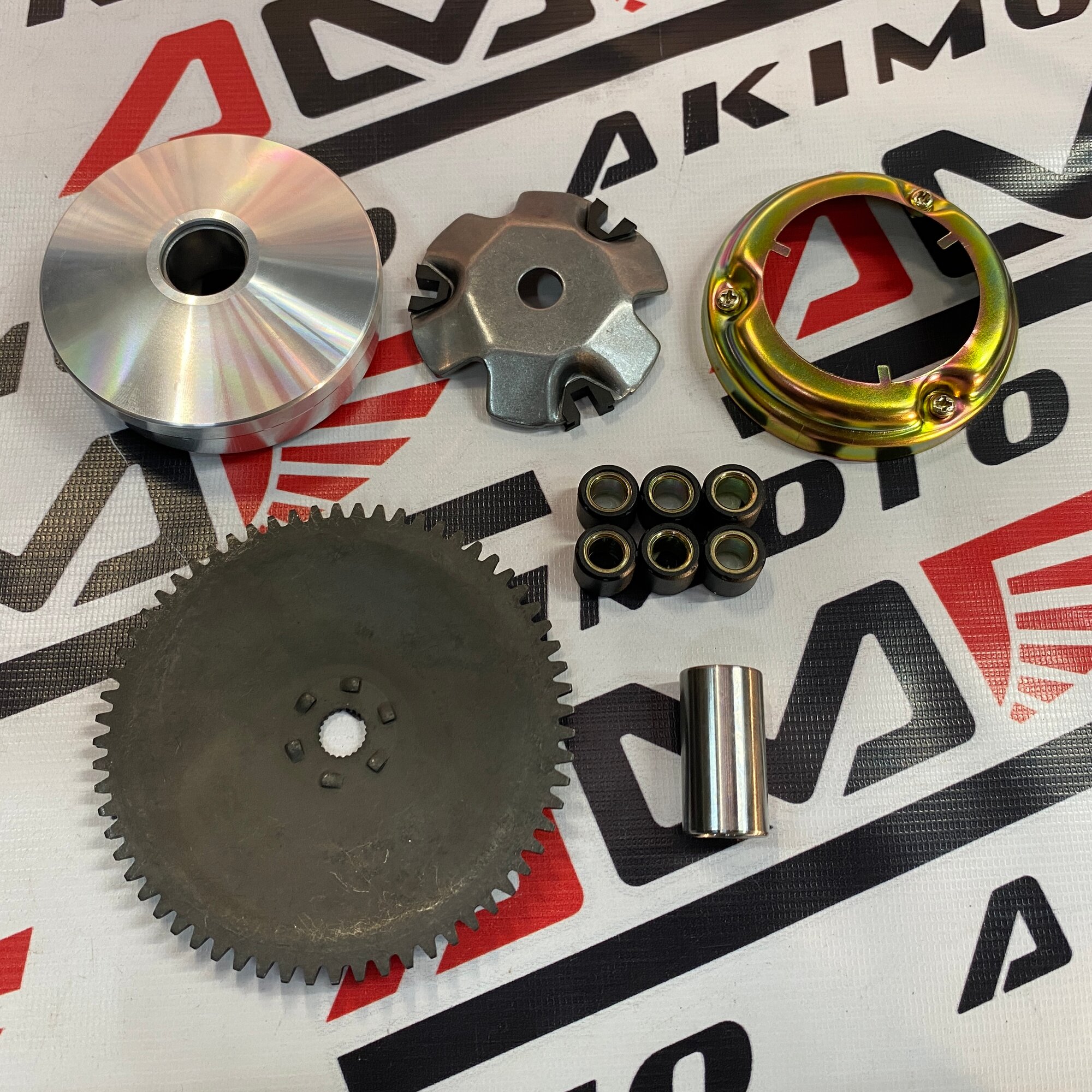 Вариатор передний Honda Dio / Tact (тонкий вал) (полный комплект)