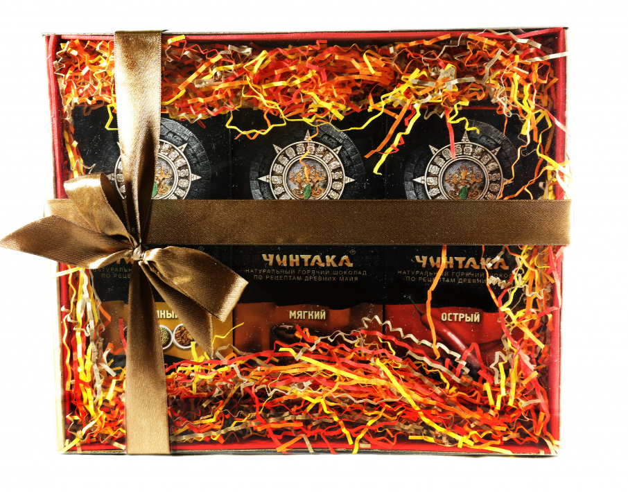 Горячий шоколад Чинтака "Трио" три вкуса : мягкий, острый, пряный по 60 гр