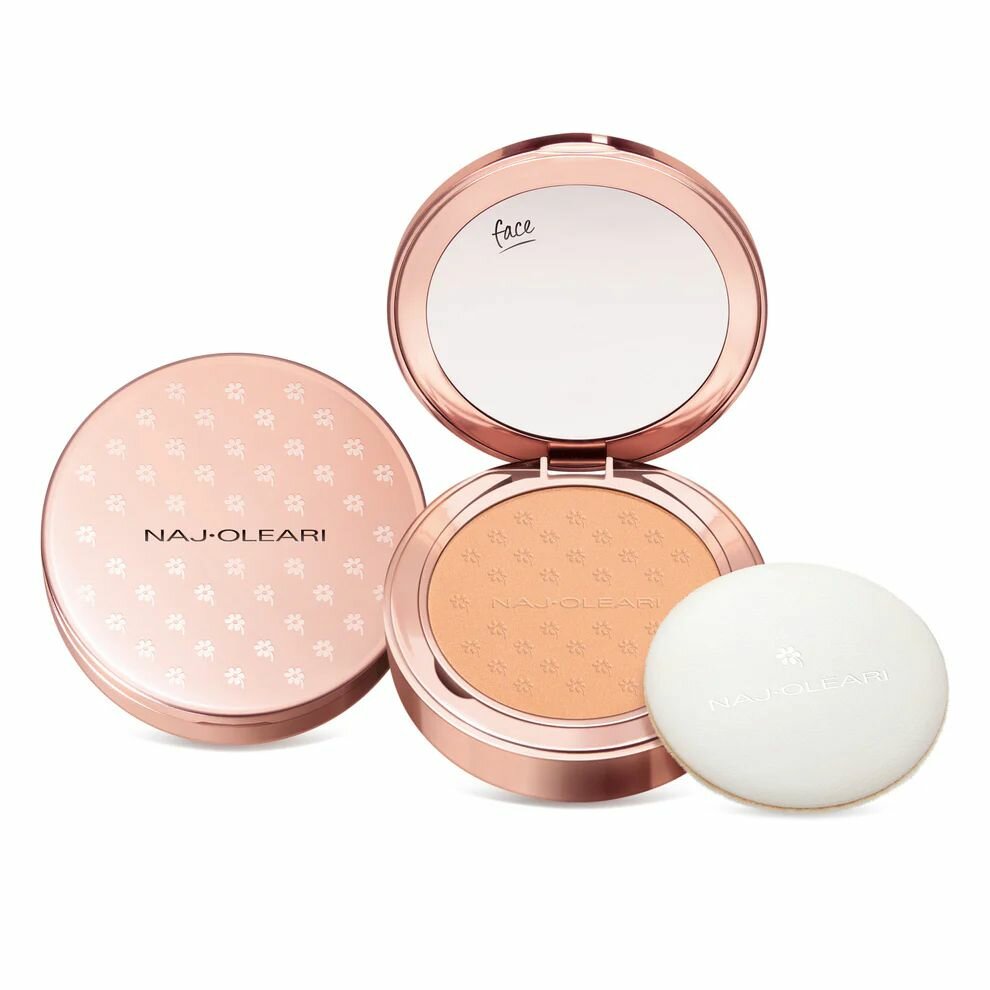 NAJ OLEARI Компактная пудра для лица Skin Caress Pressed Powder (02 Peach Pink)