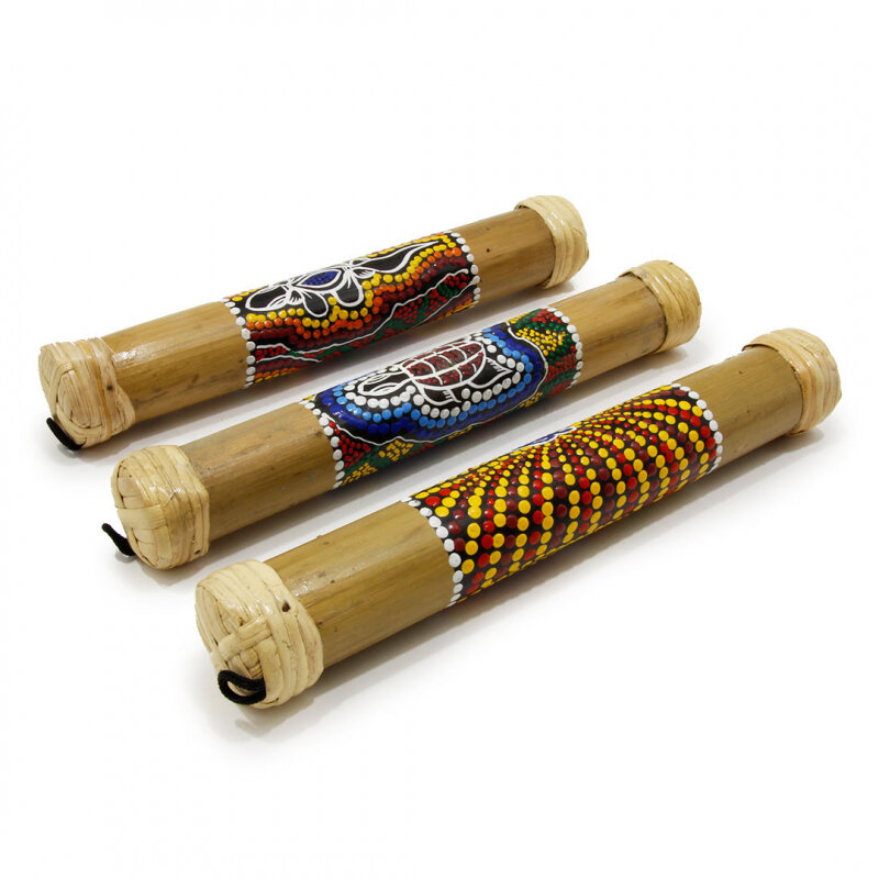 Посох дождя (бамбук, роспись в точку, длина 30 см.), с острова Бали, 1 шт.