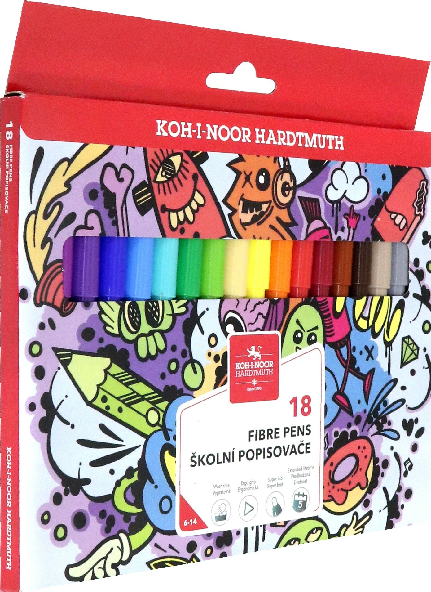 Фломастеры Teenage, 18 цветов, смываемые