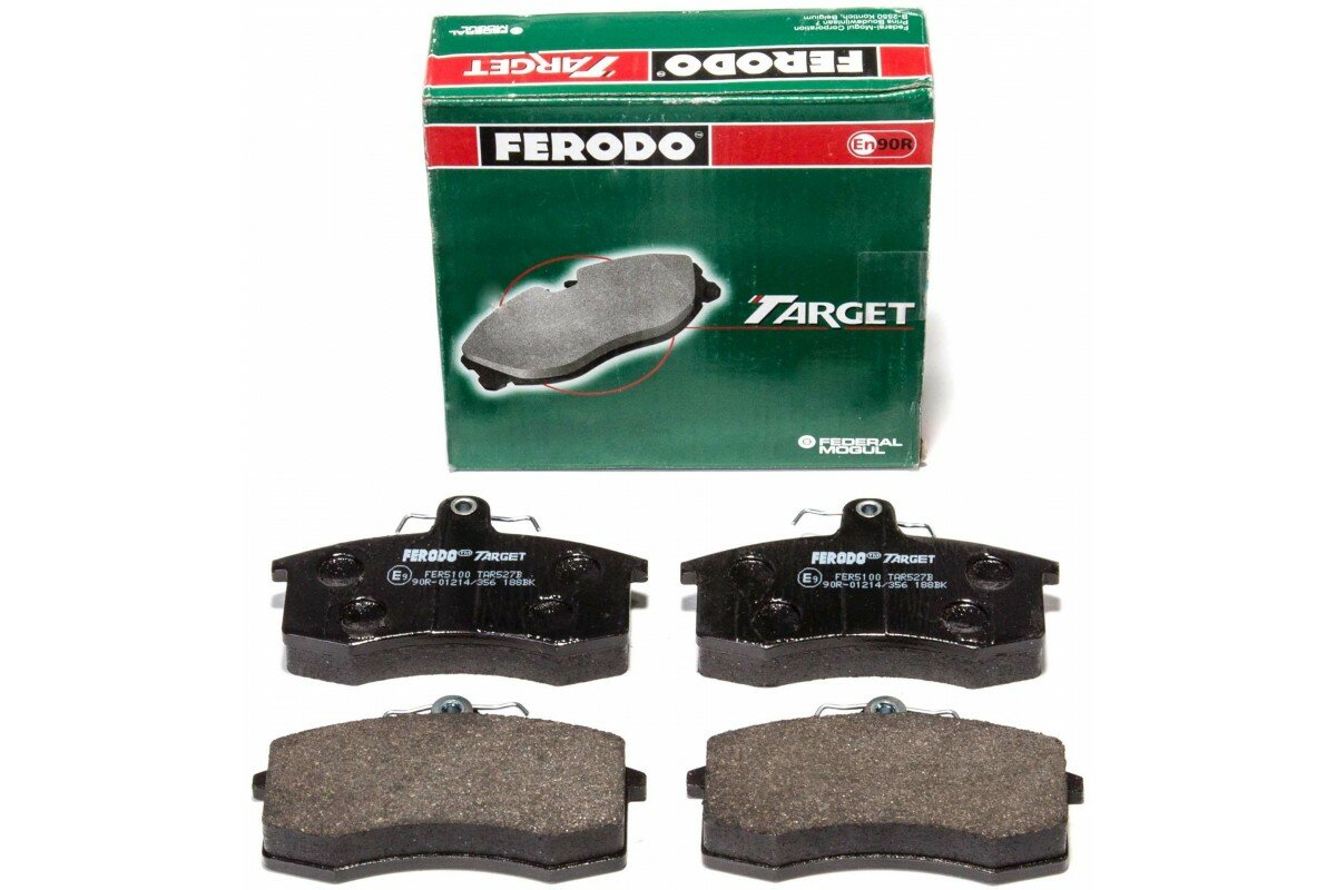Тормозные колодки передние FERODO зеленые на ВАЗ 2108-2115, Лада Калина, Калина 2, Гранта, Гранта FL, Приора, Datsun
