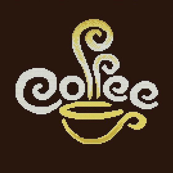 Ткань с рисунком для вышивания бисером Благовест К-3103 Coffe, 30 х 40 см (Бисер в комплект не входит.)