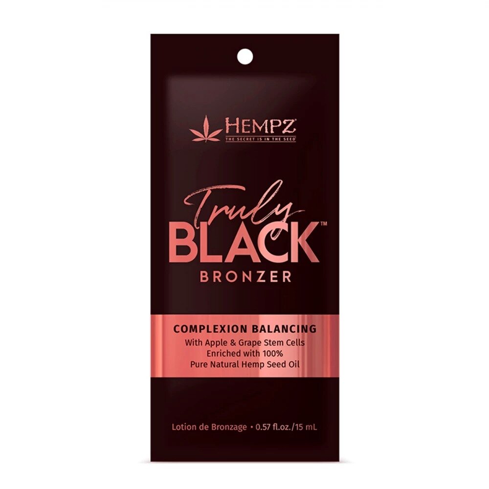 HEMPZ, Мощный балансирующий бронзатор Truly Black, 15 мл